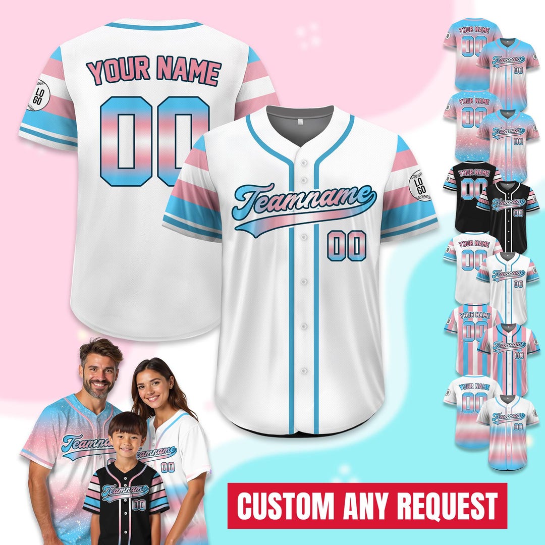 Custom Name LGBTQ Pride Month Baseball Jersey, Personalized LGBT ...
