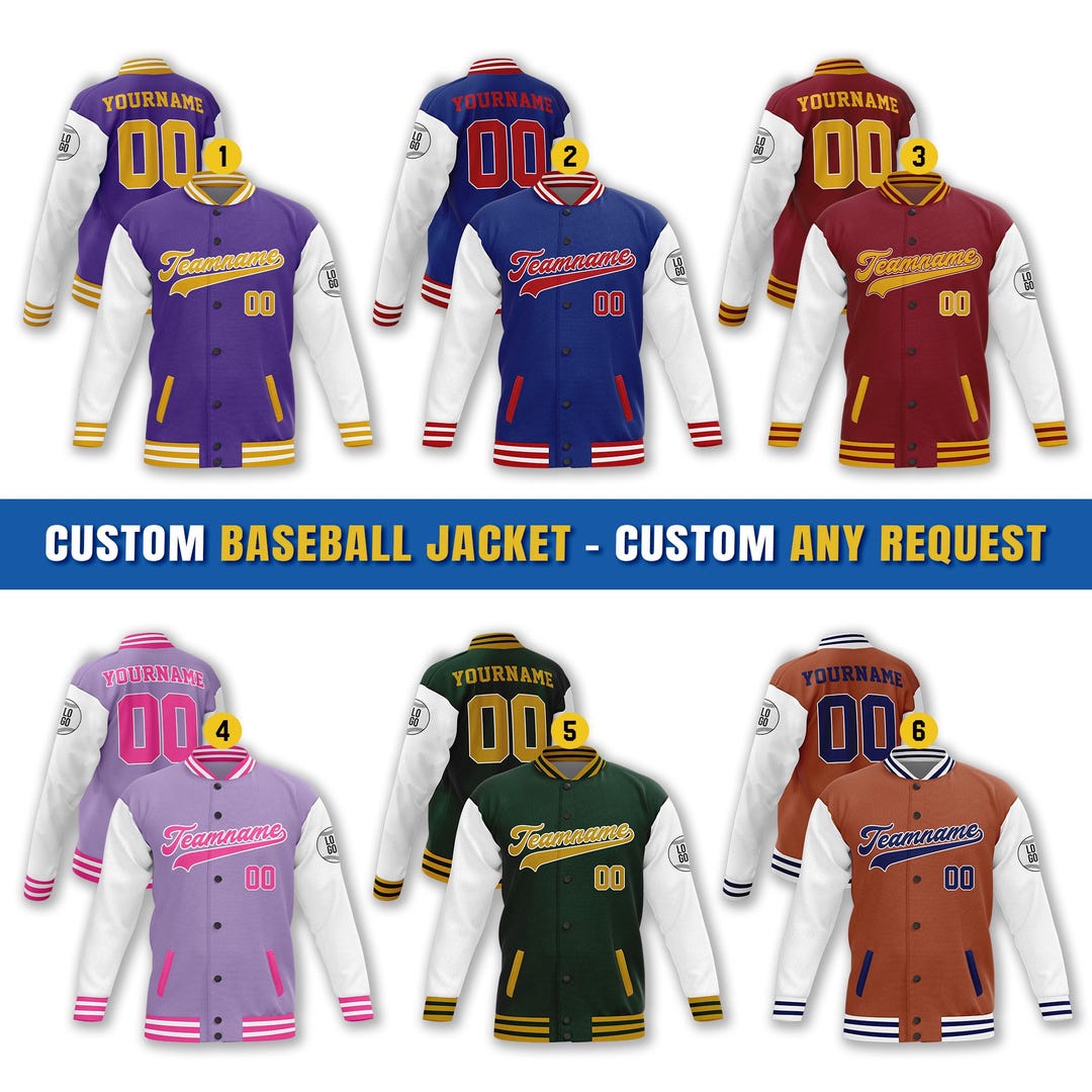 Personalized Jacket With Team Name Name Number for Adults Kid, Make ...