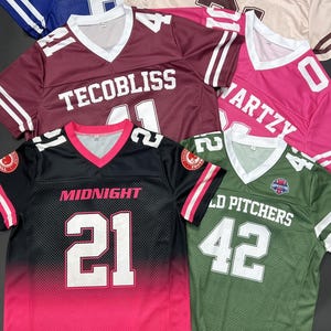 Personalized Team Name & Number Football Jersey for Adult Kid, Custom ...