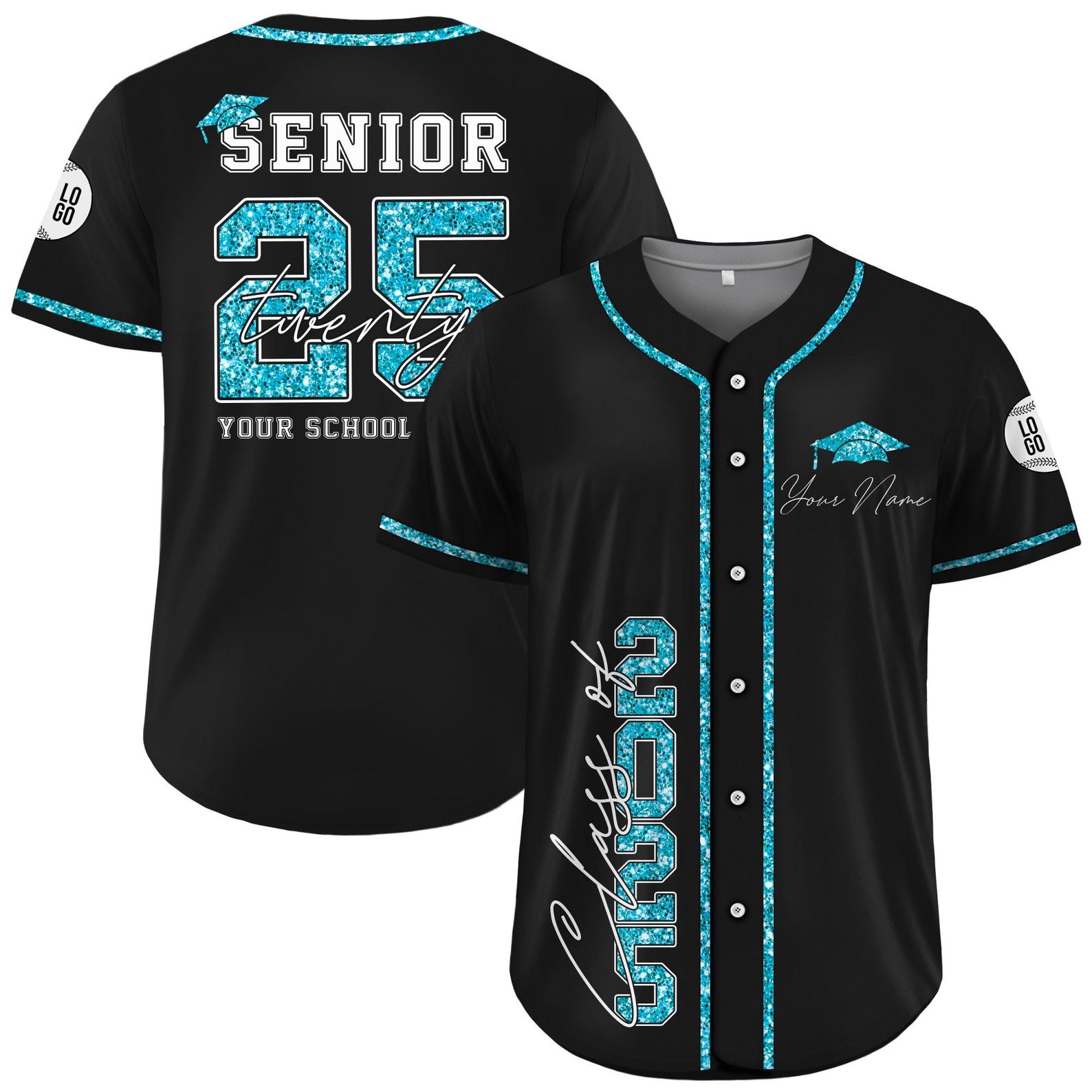 Personalized Name Senior Baseball Jersey for Adult Kid, Custom Class of ...