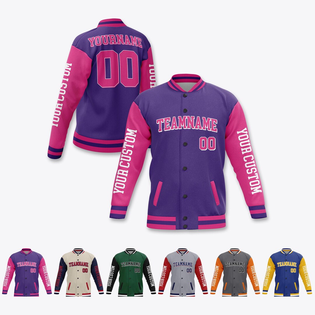 Personalized Adult Varsity Baseball Jacket for Men Women Youth, Custom ...