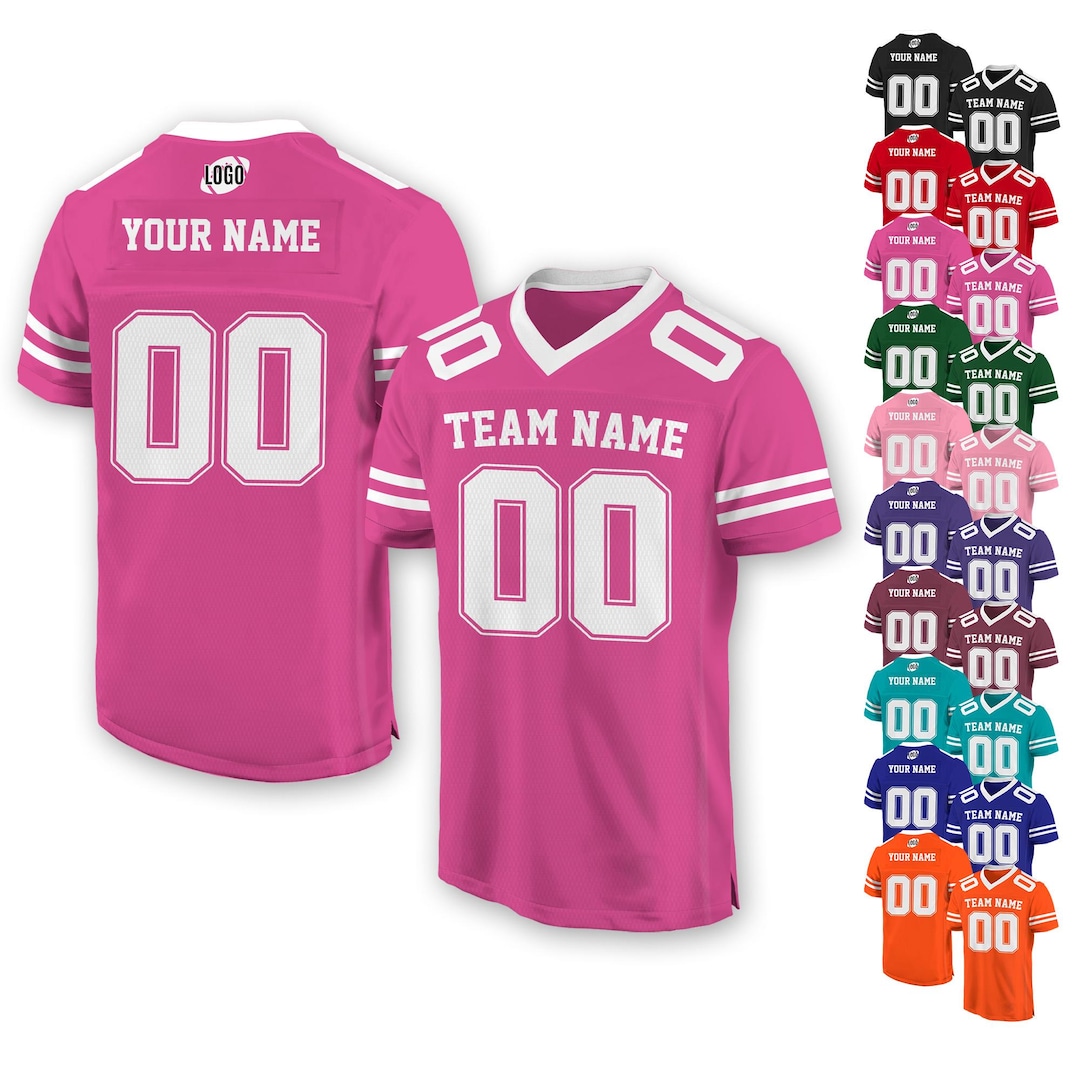 Personalized Team Name & Number Football Jersey for Adult Kid, Team ...