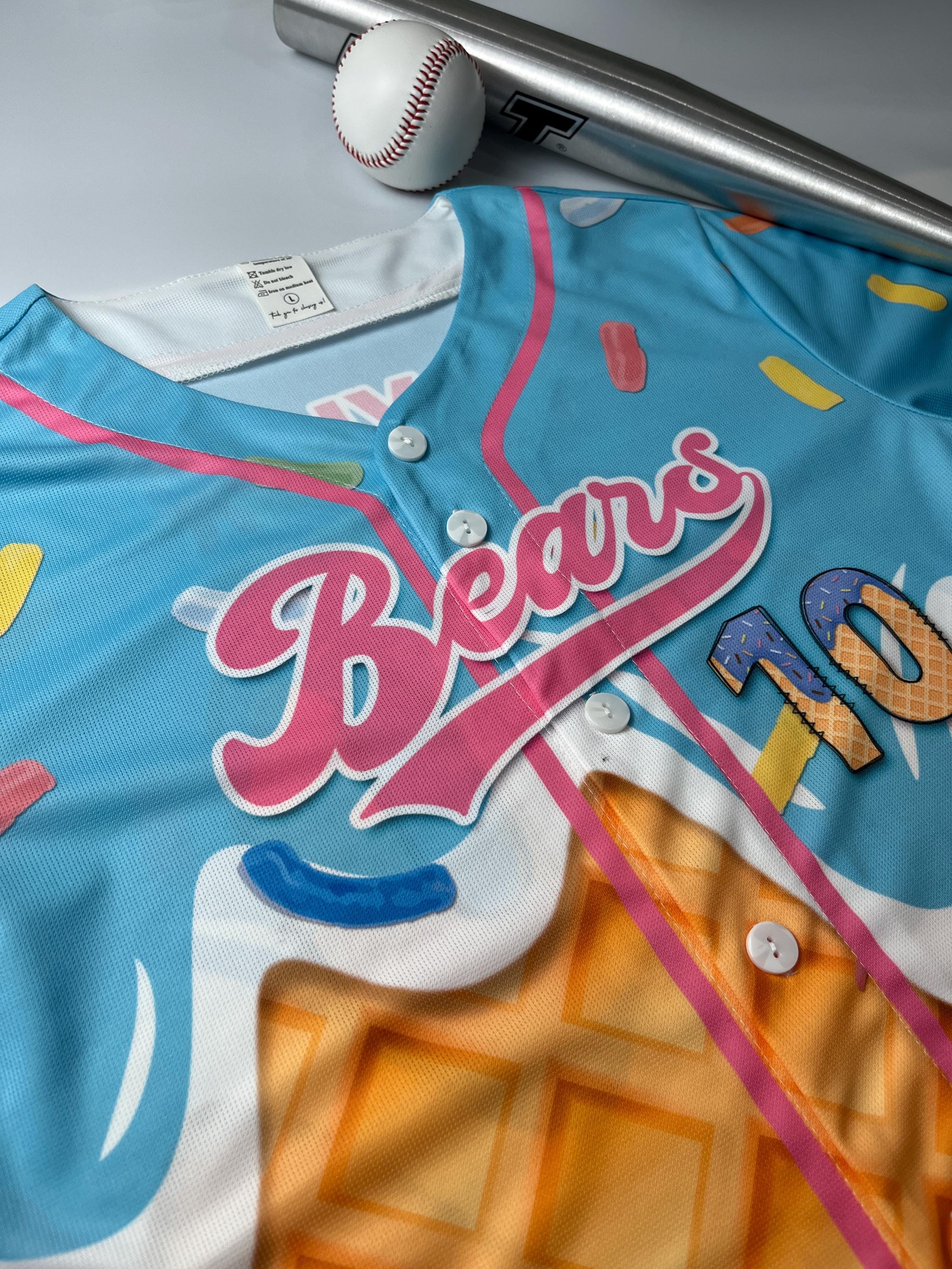 Personalized Ice Cream Drip Baseball Jersey for Men Women Youth Kid ...