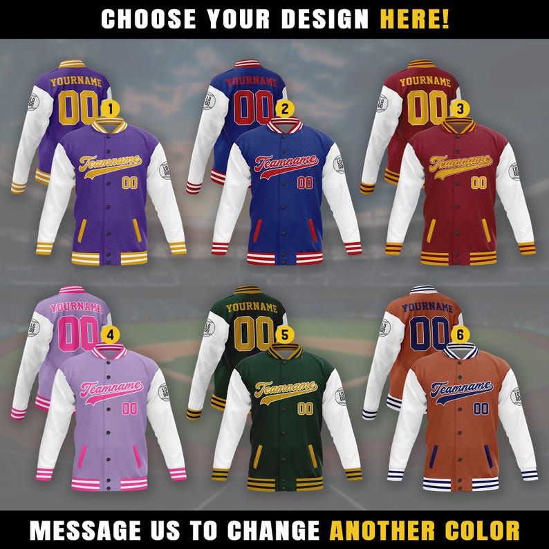 Personalized Jacket With Team Name Name Number for Adults Kid, Make ...
