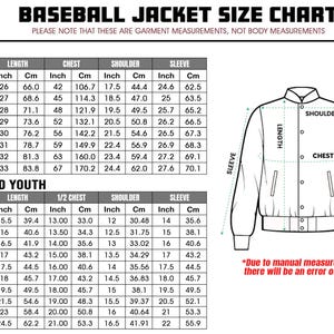 Customized Team Name Number Logo Baseball Jacket Personalized Adults ...