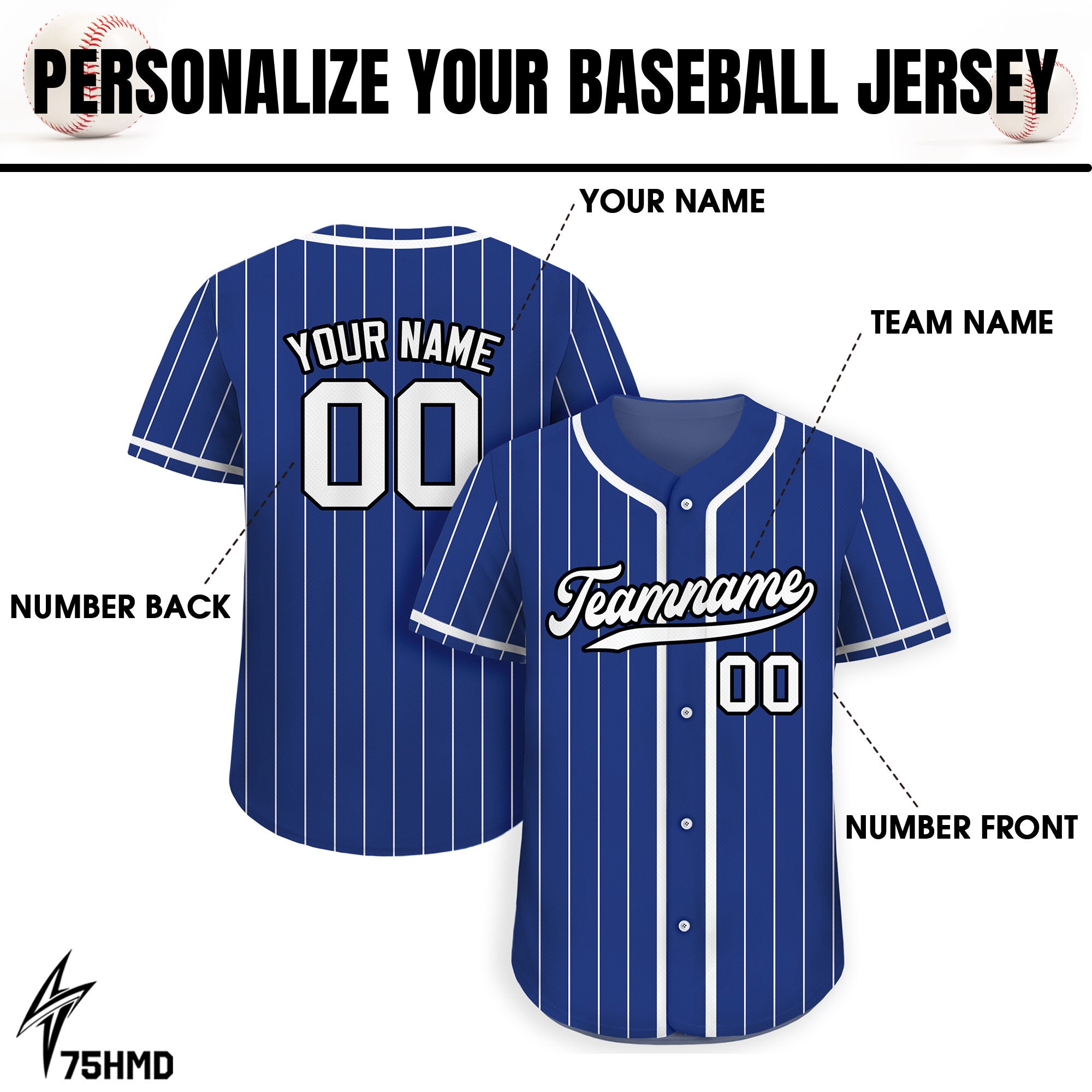 Custom Baseball Jersey With Teamname Name Number Jersey for - Etsy