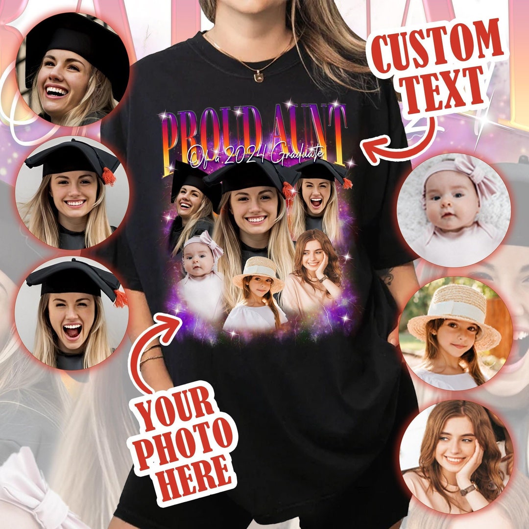 Custom Graduation Shirts 2024 With Photo Text, Personalized Senior ...