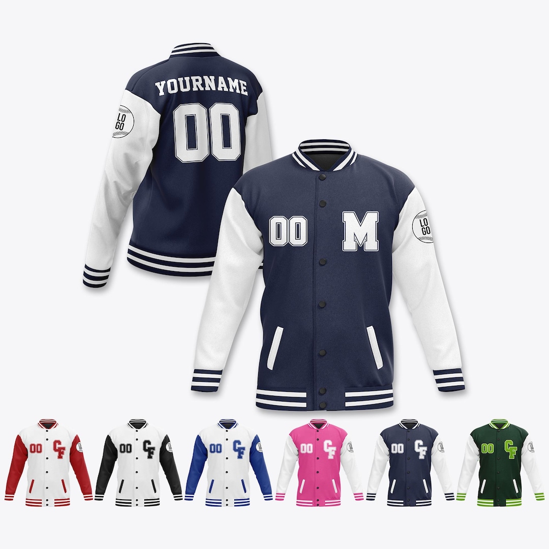 Personalized Initials & Name Varsity Jacket Letterman College Custom ...
