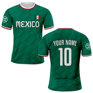 Custom Mexico Soccer Jersey for Men Women Youth Kid Uniform Shirt for ...
