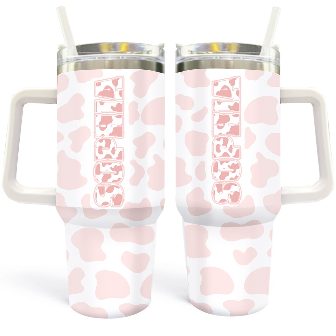 Personalized Cow Print Skinny Tumbler 40oz, Cow Print Cups, Tumbler ...