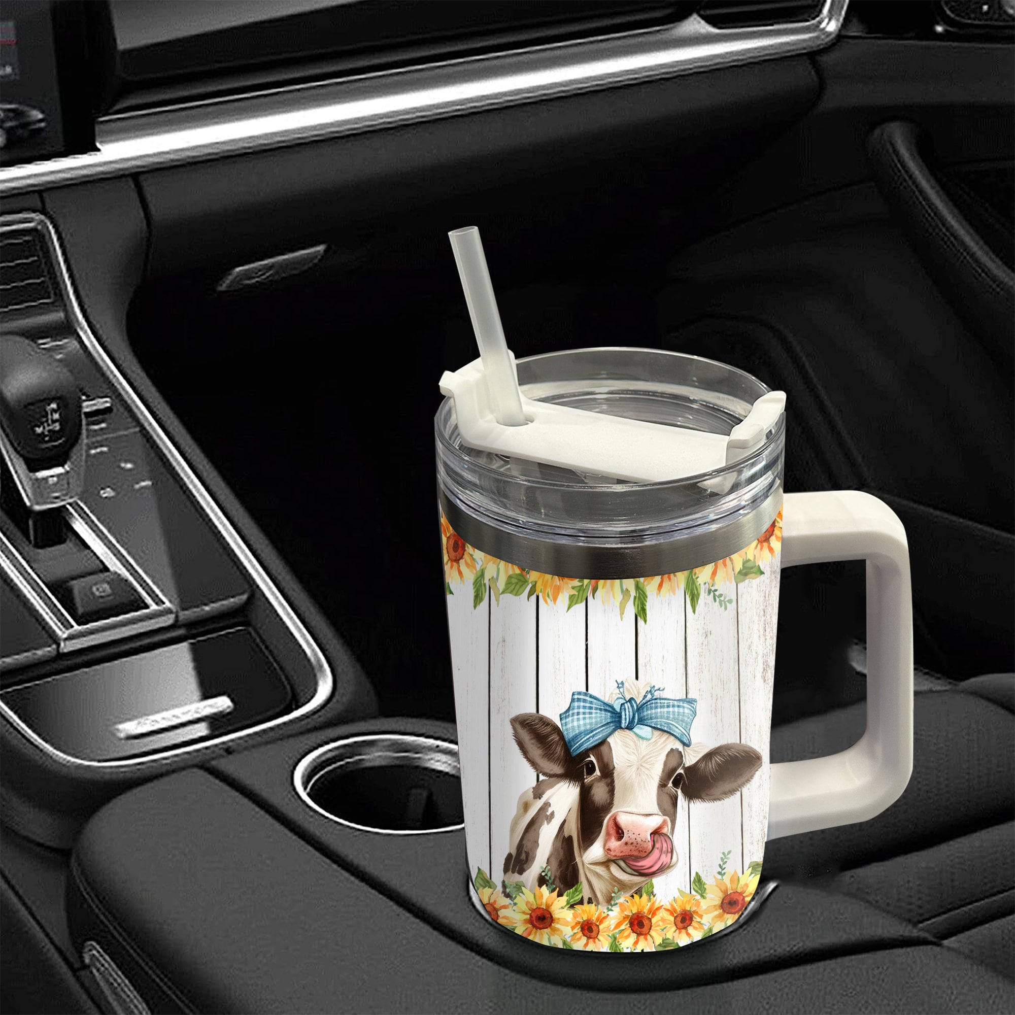 Personalized Cow Print Tumbler, Just A Girl Who Loves Cows Tumbler 40oz ...