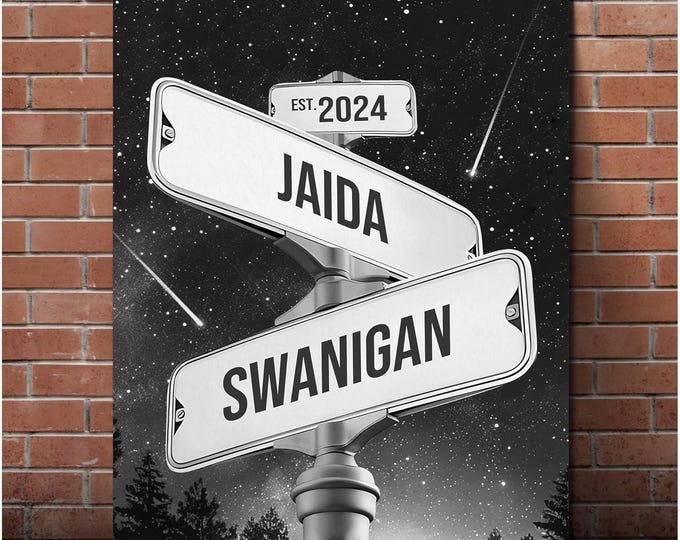Personalized Street Sign With Names and Date, Wedding Gift, Street Sign ...
