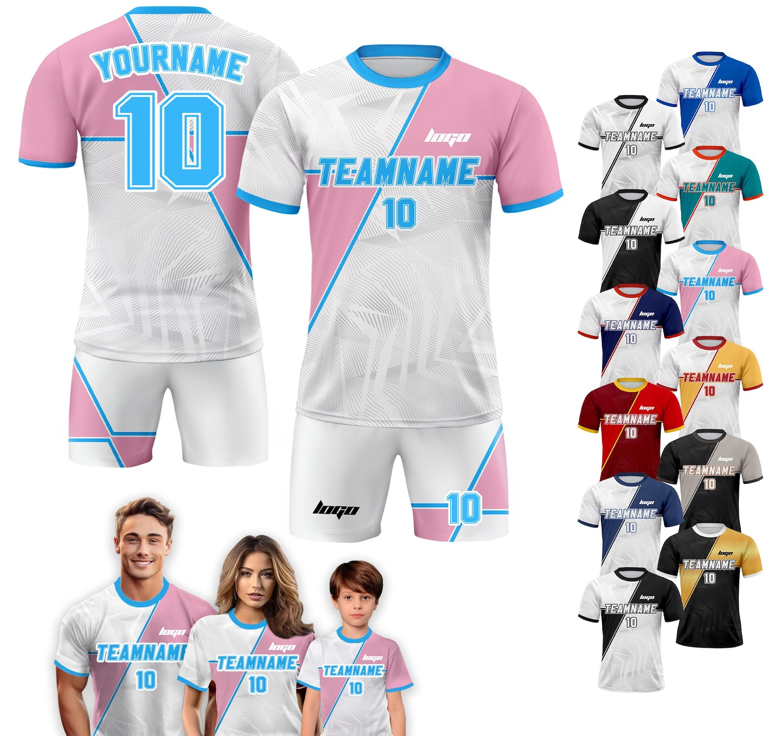Personalized Jersey With Team Name Number, Custom Soccer Jersey for ...