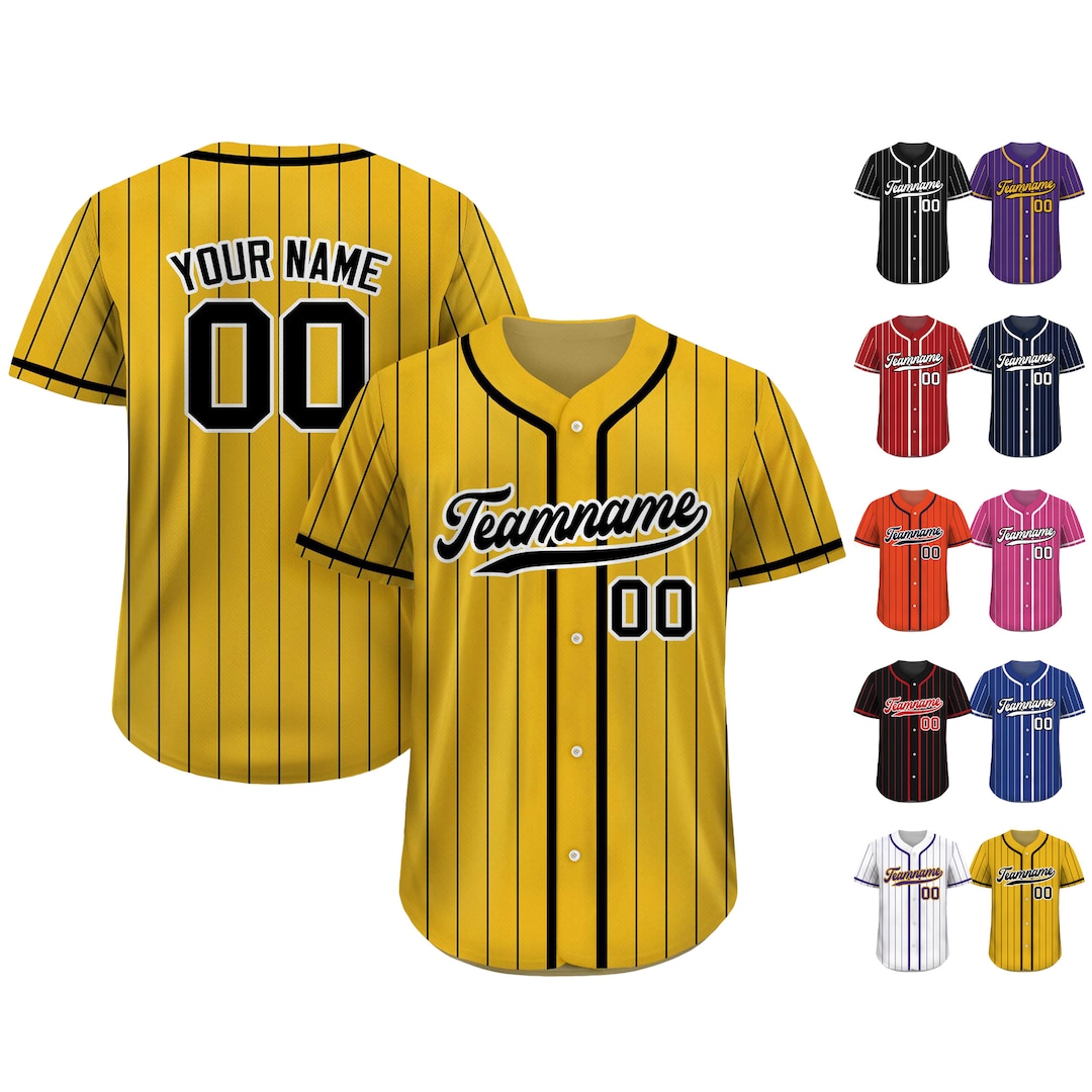 Custom Baseball Jersey With Teamname Name Number, Jersey for Men Women ...