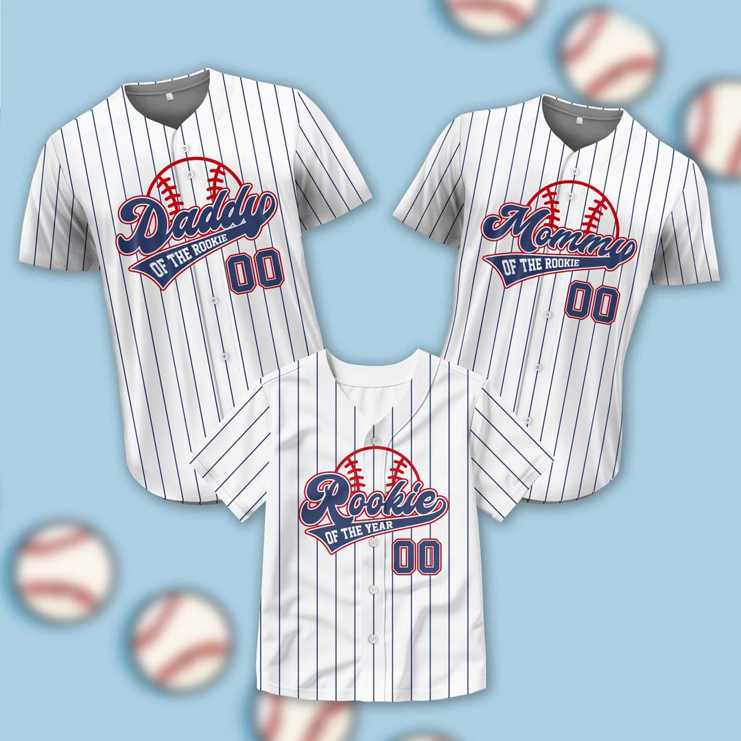 Personalized Daddy Mommy of the Rookie Baseball Jersey, Custom Name ...