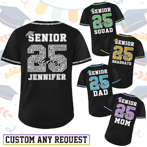 Personalized Name Senior Baseball Jersey for Adult Kid, Custom Class of ...