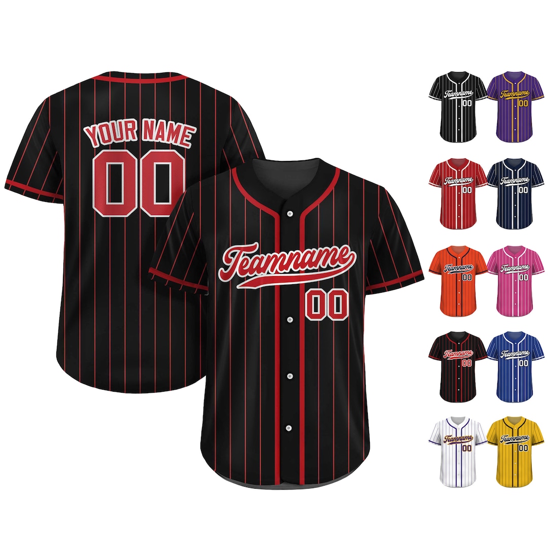 Personalized Baseball Jersey With Teamname Name Number, Jersey for Men ...