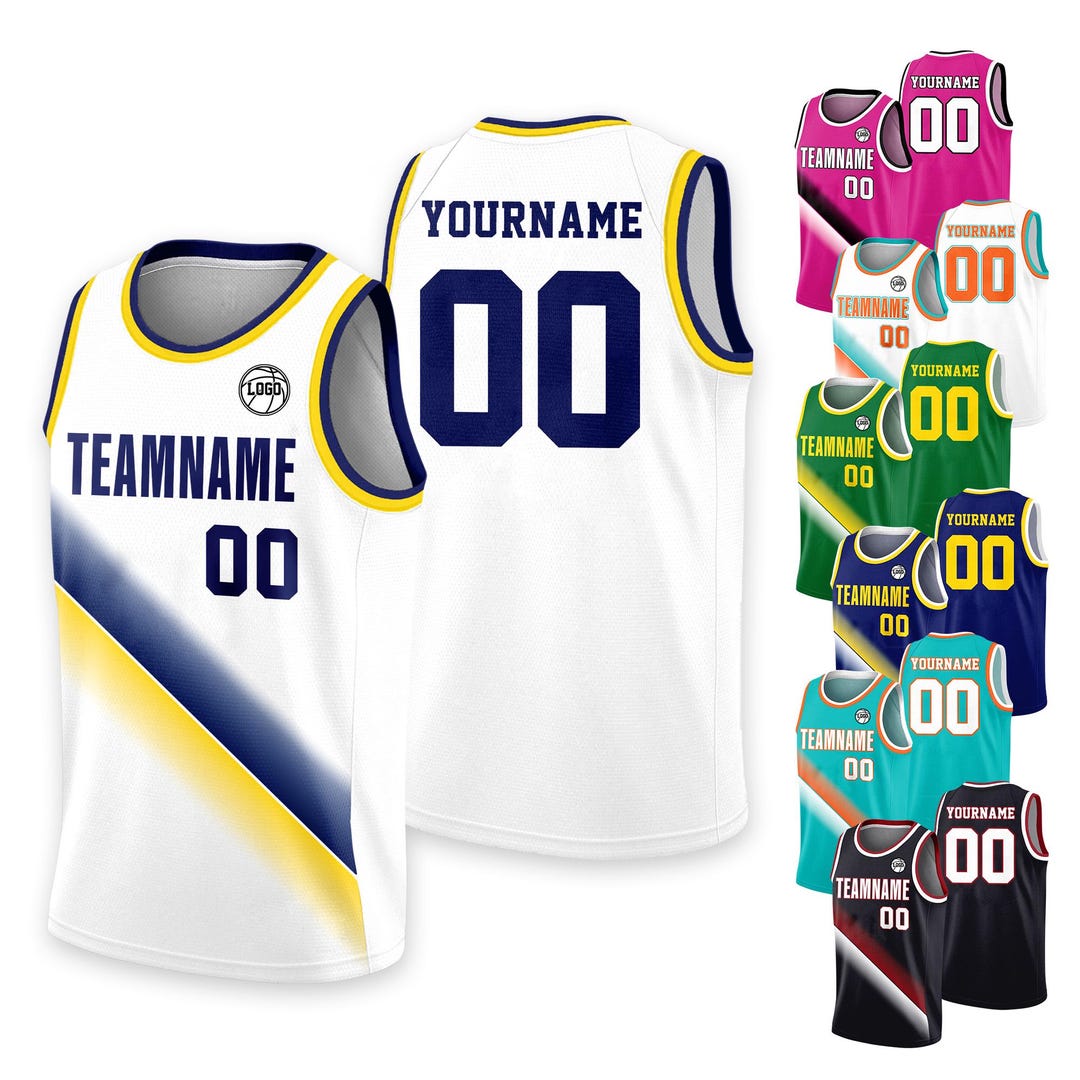 Custom Team Name & Number Basketball Jersey, Personalized Adult Kid ...