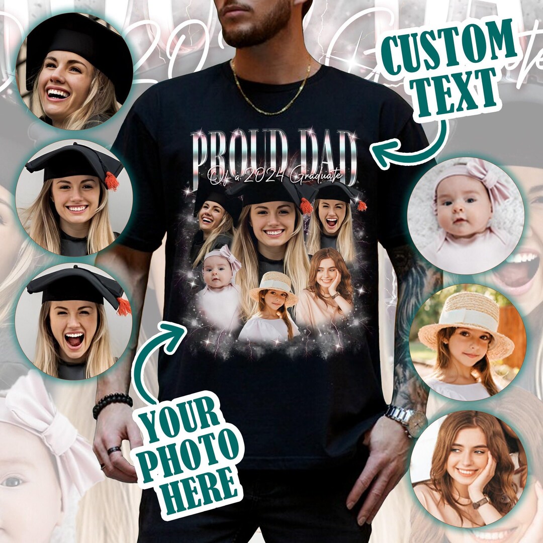 Custom Graduation Shirts 2024 With Photo Text, Personalized Senior ...
