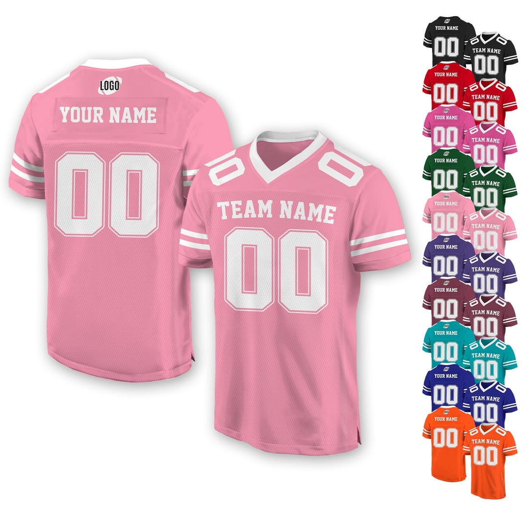 Personalized Team Name & Number Football Jersey Shirt for Adult Kid ...