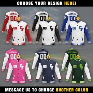 Personalized Adults Kid Name Varsity Jacket, Customized Baseball Jacket ...