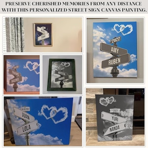 Personalized Name Vintage Street Sign Canvas, Custom Name Date ...