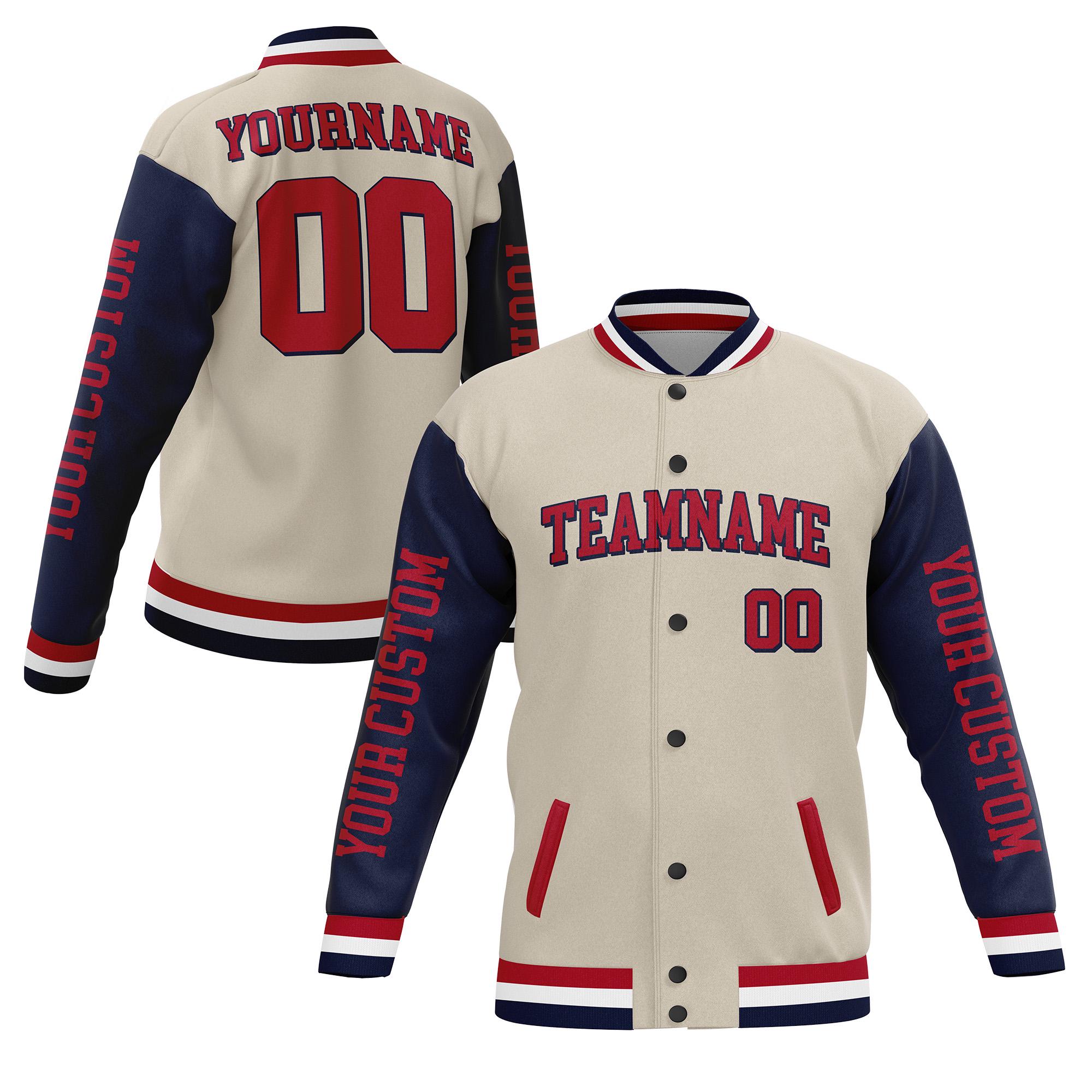 Custom Varsity Jacket With Team Name Name Number Logo for Men Women ...