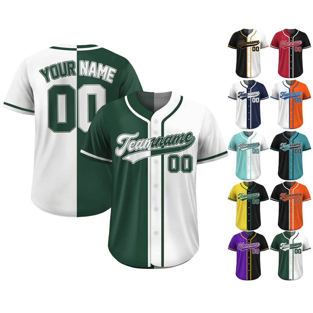 Custom Split Baseball Jersey for Adult Kid, Custom Team Name Number ...