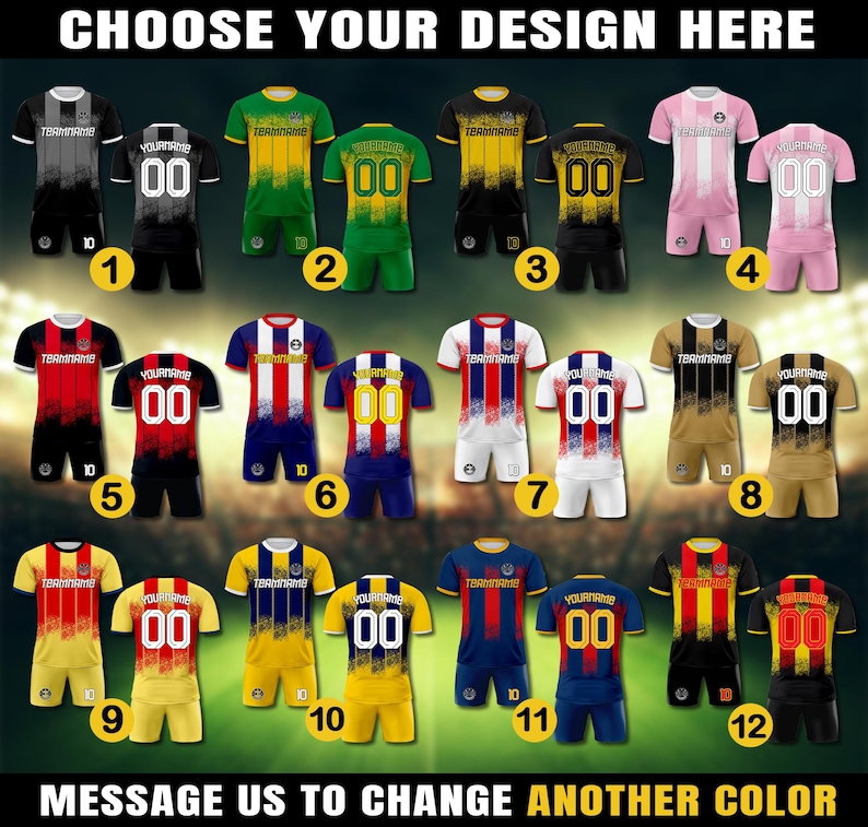 Custom Team Soccer Jersey for Boy Girl Adult Team Uniform, Personalized ...