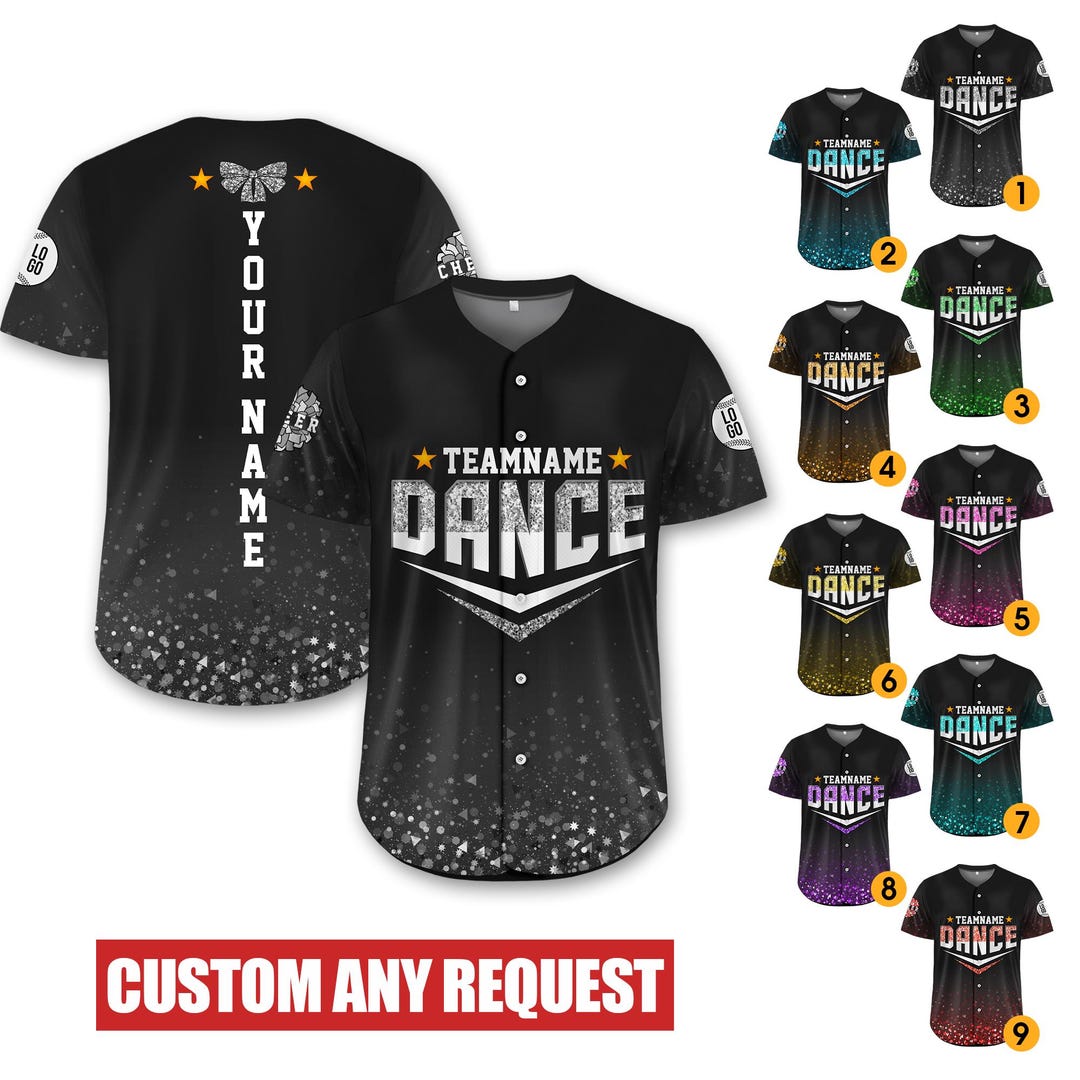 Custom Cheer Baseball Jersey With Team Name Number for Adult Kid ...