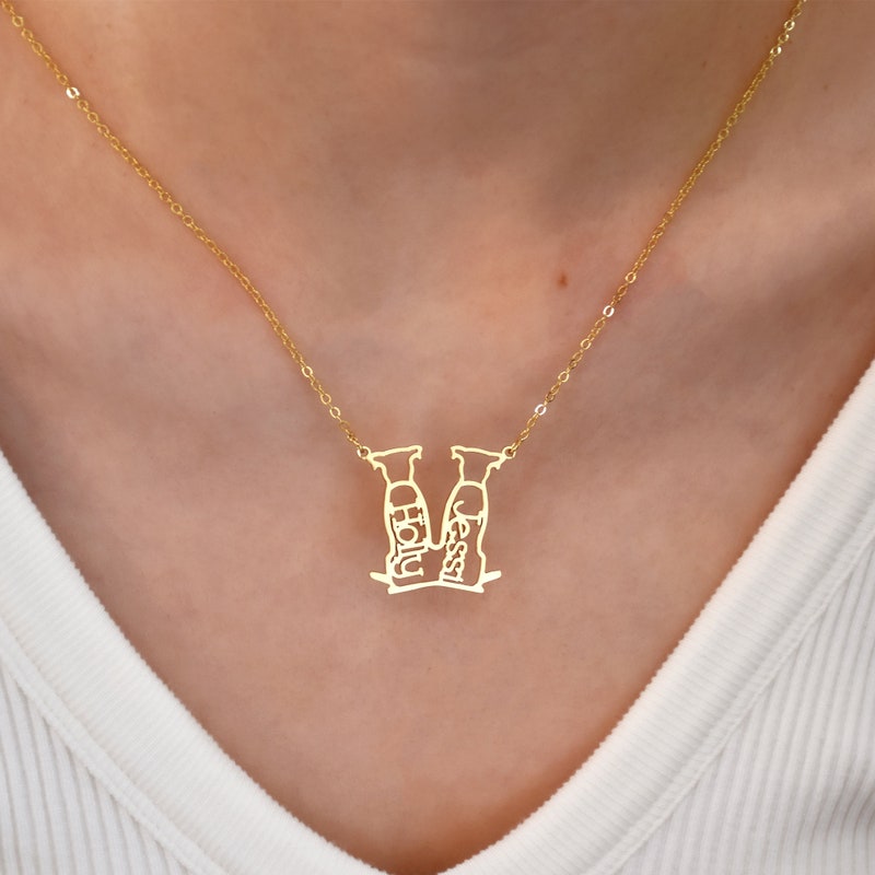 Dog Name Necklace - Etsy
