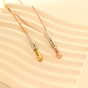 Hidden Message Necklace, Personalized Secret Message Necklace, Engraved ...