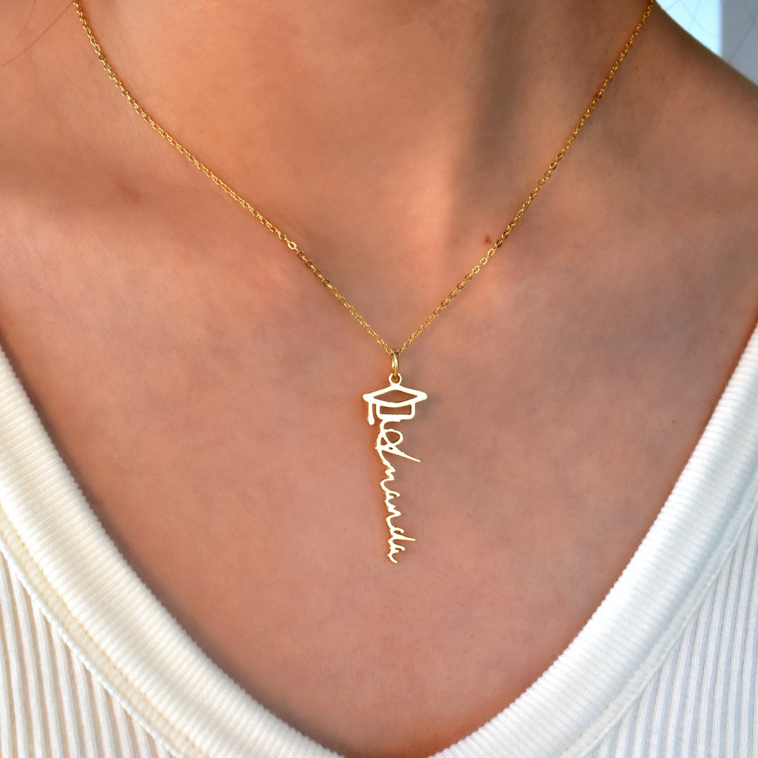 Personalized Graduation Necklace With Name, Custom Name Necklace ...