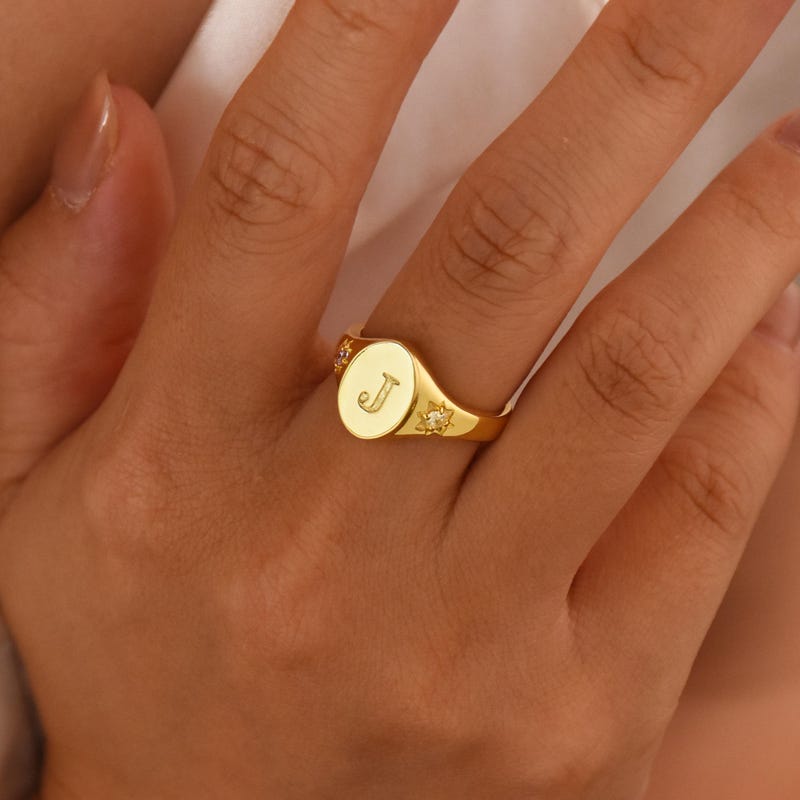 Signet Ring Birthstone Man - Etsy UK