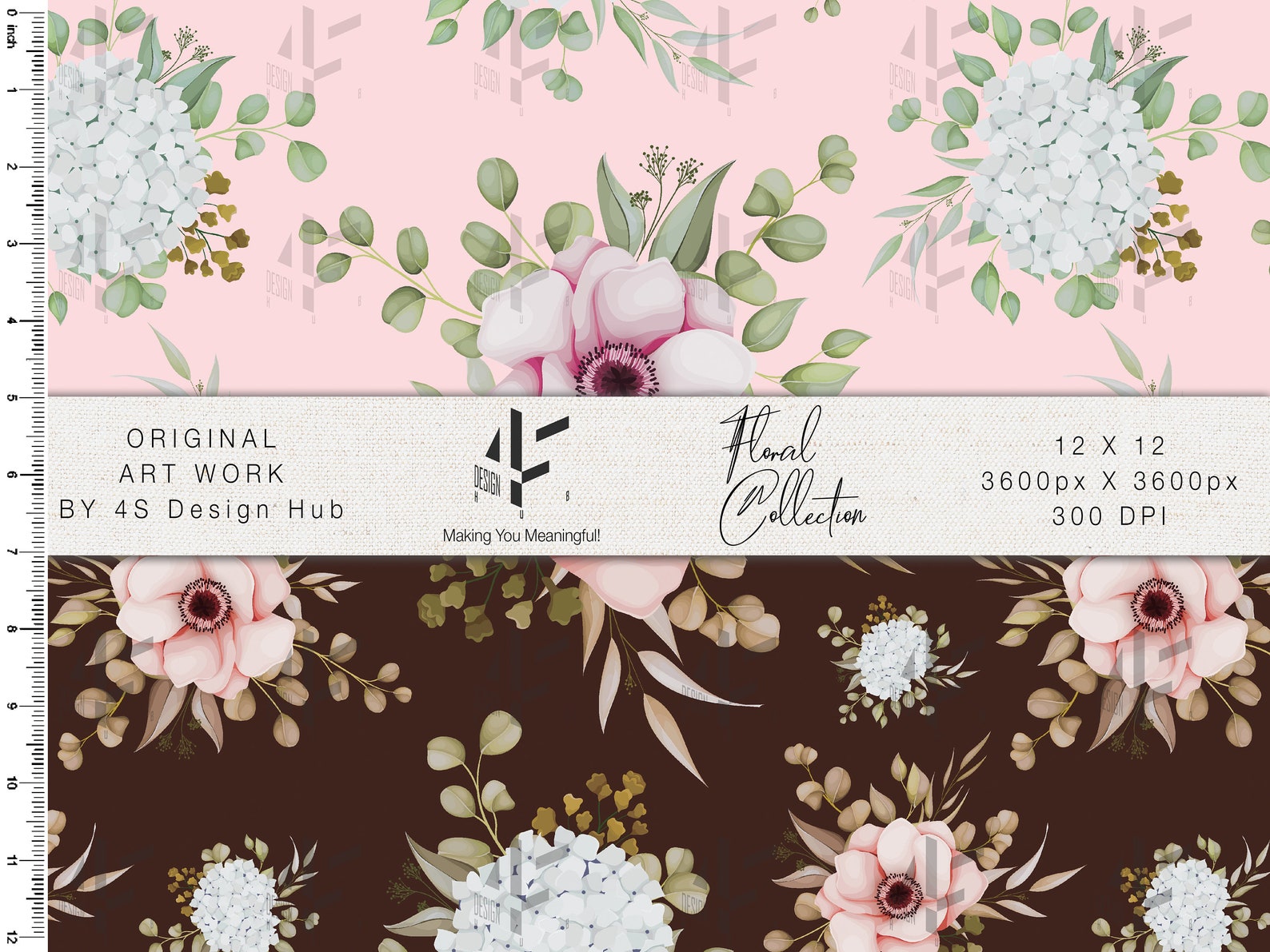 Spring Flowers Digital Paper - Scrapbook Papers - Seamless Patterns ...