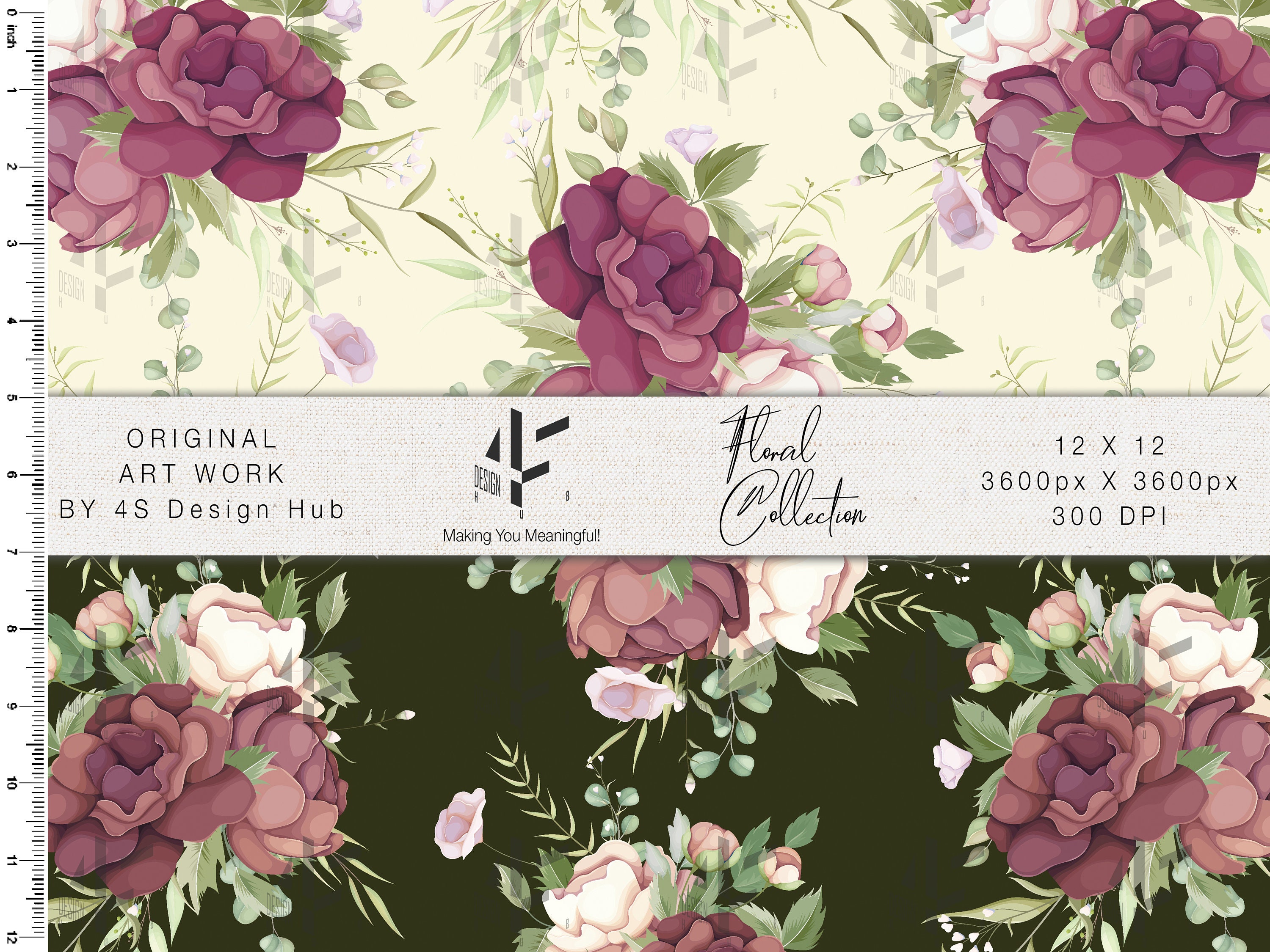 Spring Flowers Digital Paper - Scrapbook Papers - Seamless Patterns ...