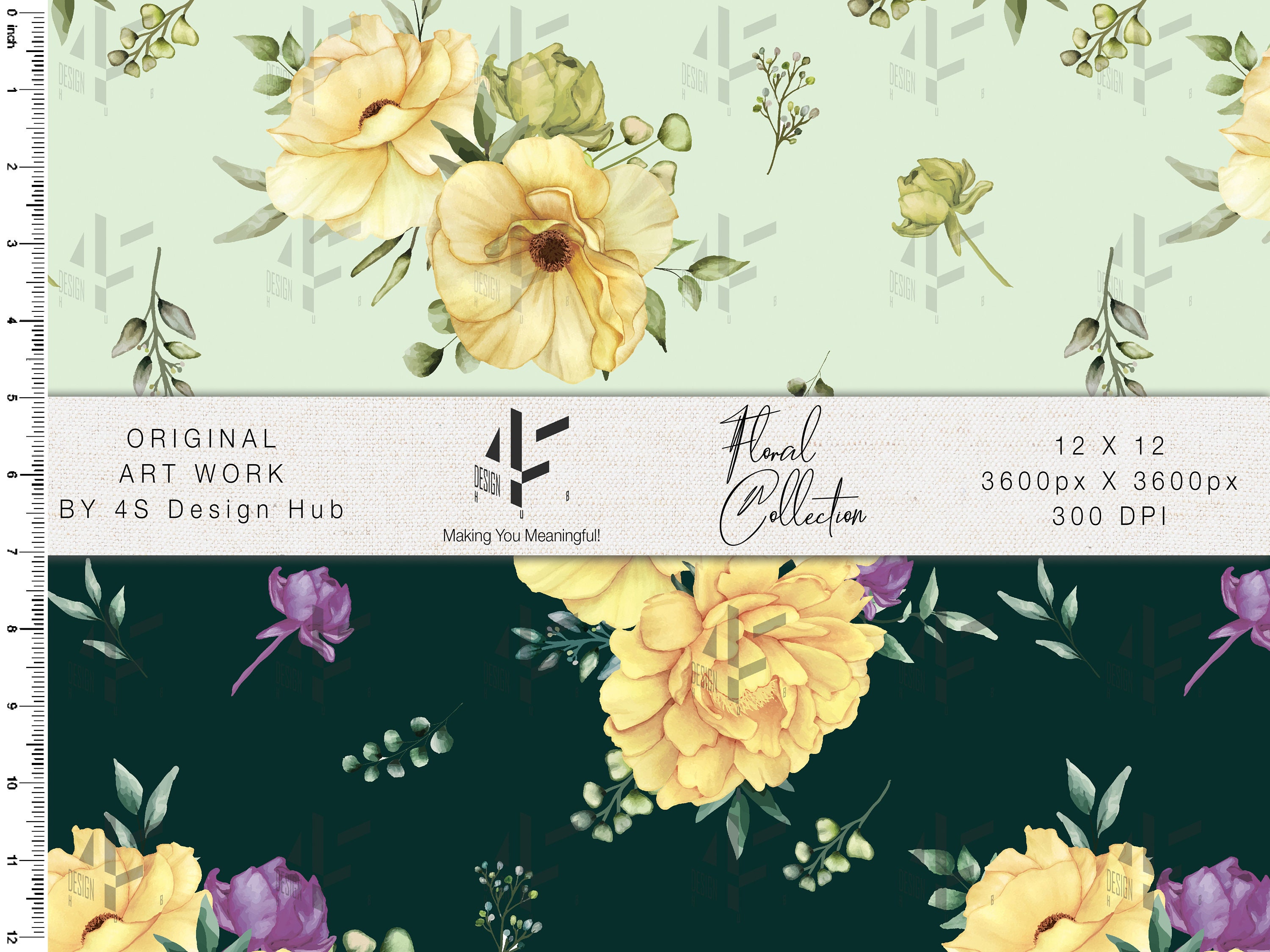 Spring Flowers Digital Paper - Scrapbook Papers - Seamless Patterns ...