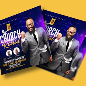 Church Flyer Template, DIY Church Conference Flyer, Church Service ...