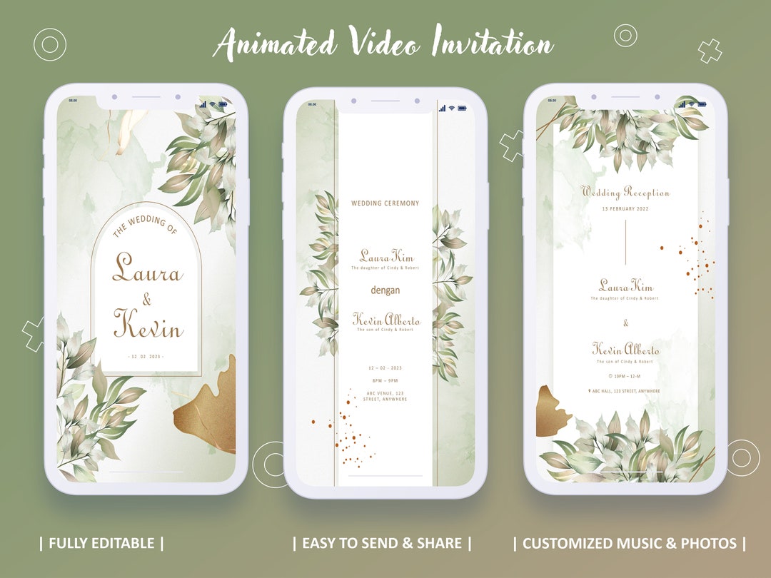 Wedding Invitation Save the Date Animation Digital - Etsy