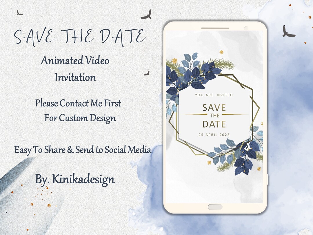Wedding Video Invitation Save the Date Animation Wedding - Etsy Canada