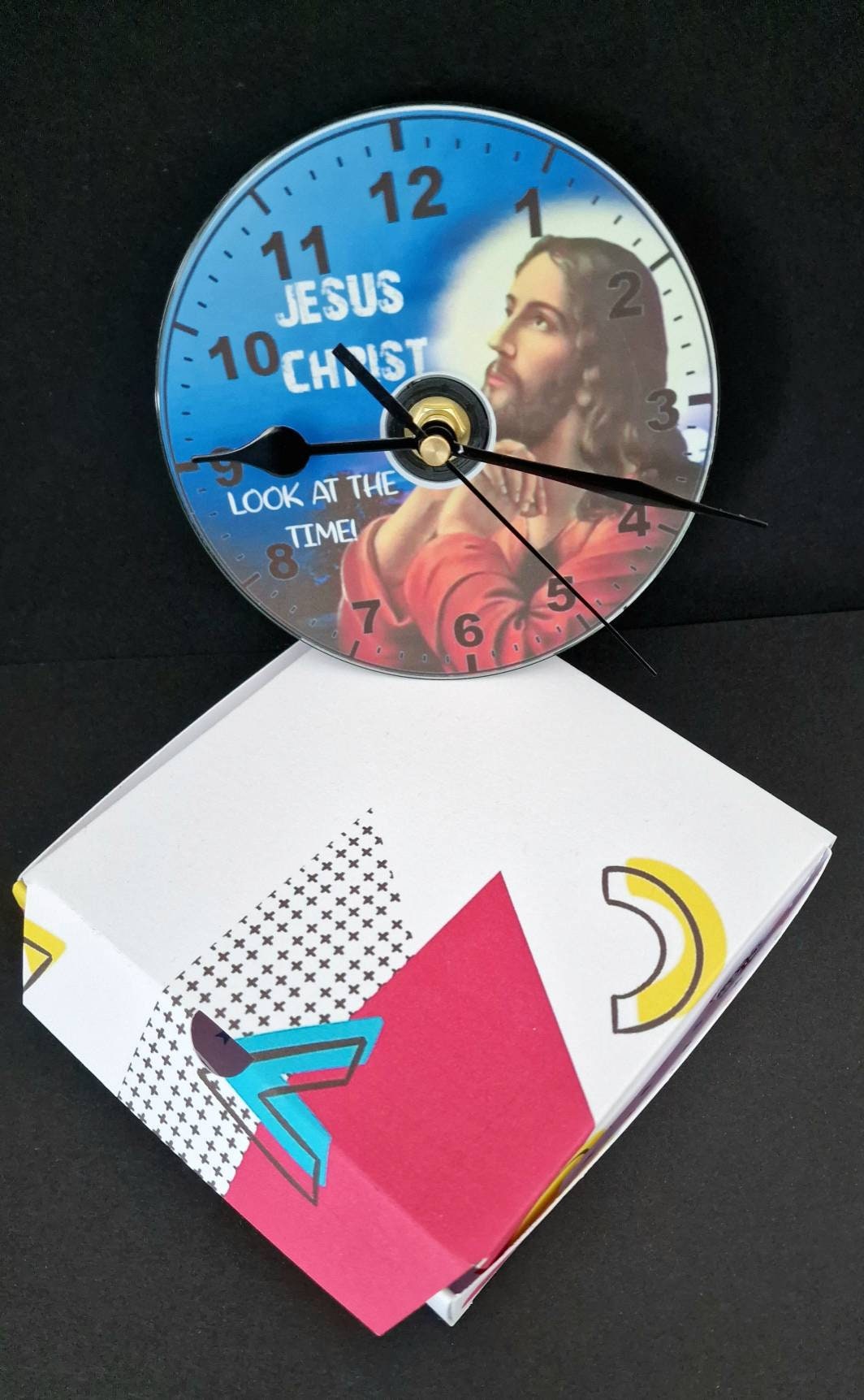 Jesus Christ Look at the Time Clock. Cd Wall Clock Gift - Etsy UK