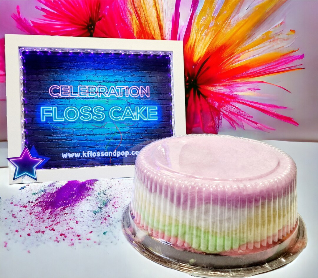 Rainbow Candy Floss Cake – Cotton Candy Celebration Gift | Baby Shower ...