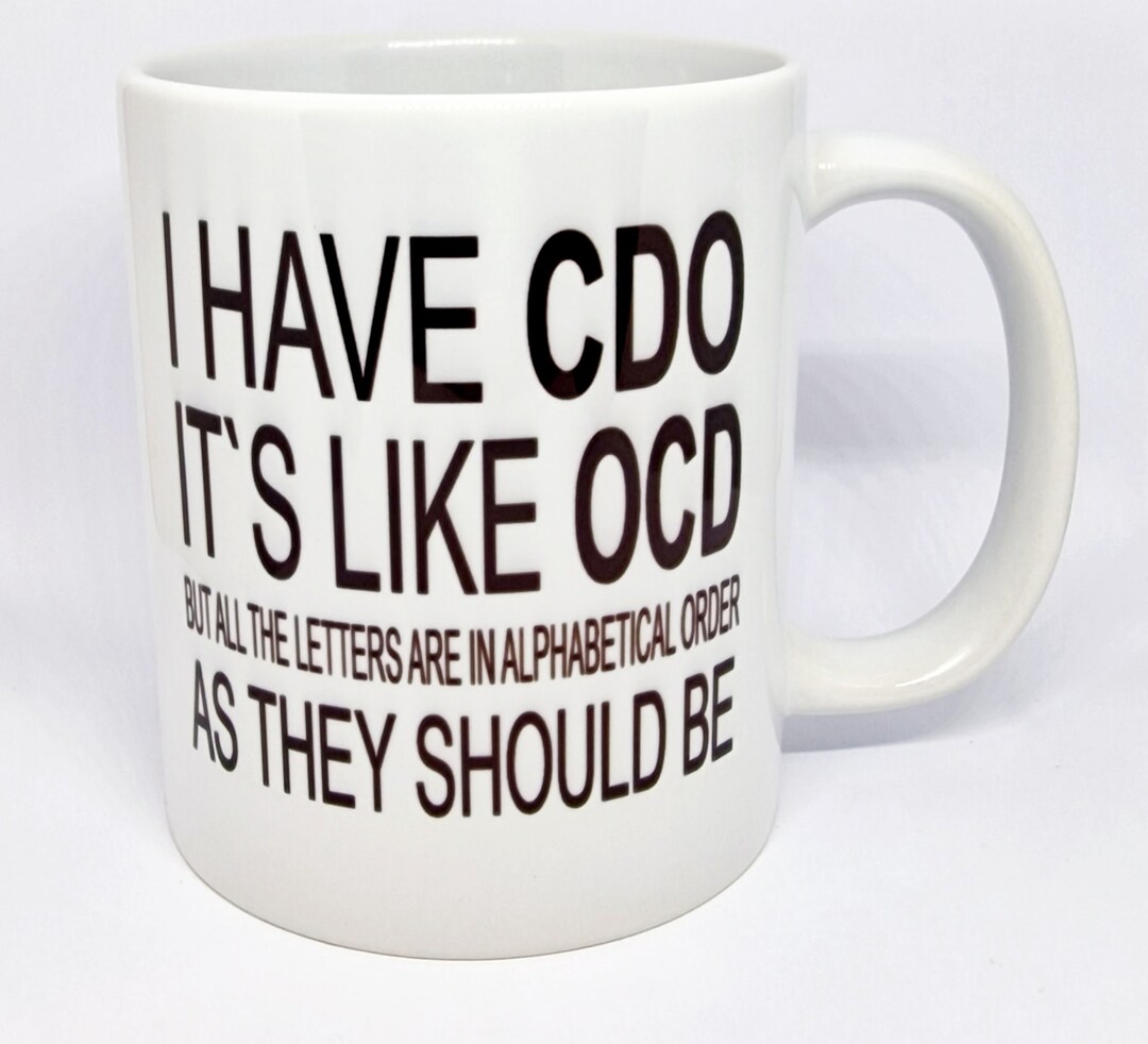 OCD Mug Funny Gifts Secret Santa Fun Prank Mug With Free Badge - Etsy