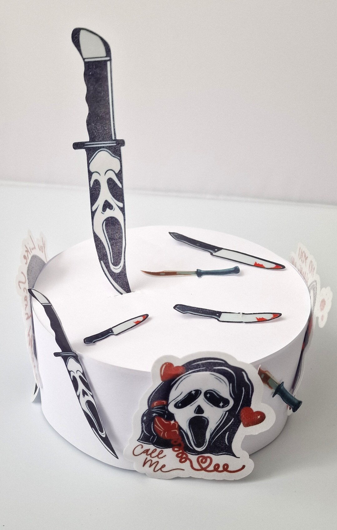 Halloween Cake Toppers, Ghost Face, Scream Movies EDIBLE Pre Cut ...