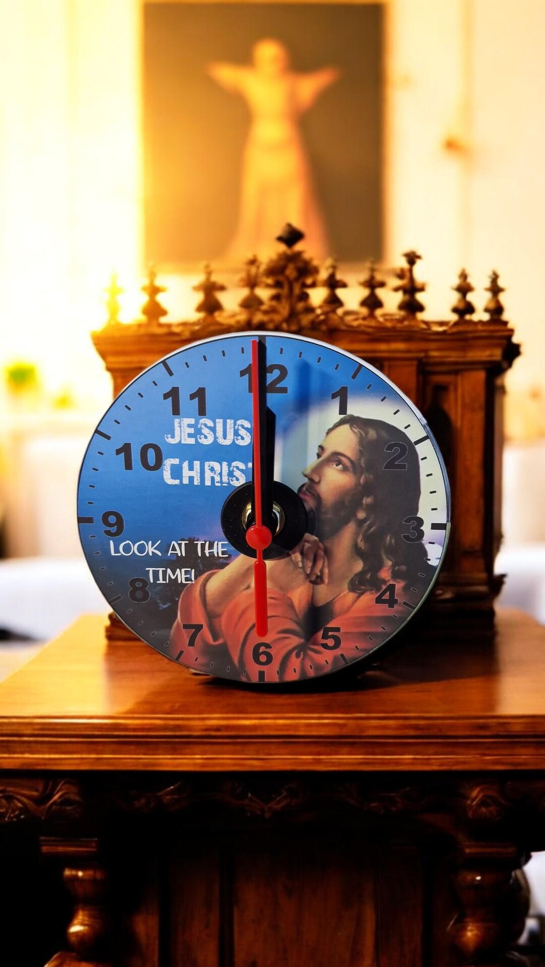 Jesus Christ Look at the Time Clock. Cd Wall Clock, Gift Boxed. Quartz ...