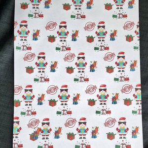 Secret Santa Wrapping Paper. A3, 2x Sheets of Gift Wrap. - Etsy