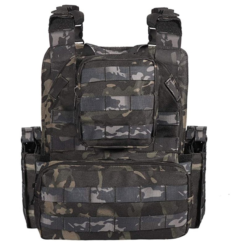 AR500 Level III Tactical Bulletproof Plate Carrier W/ Single-curve ...