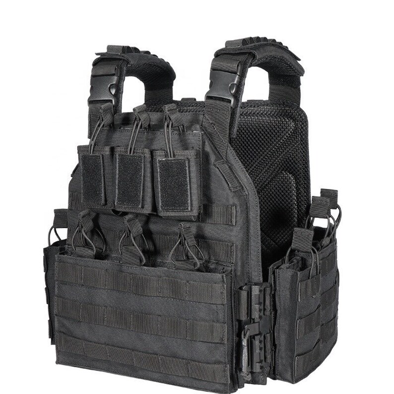 AR500 Level III Tactical Bulletproof Plate Carrier W/ Single-curve ...