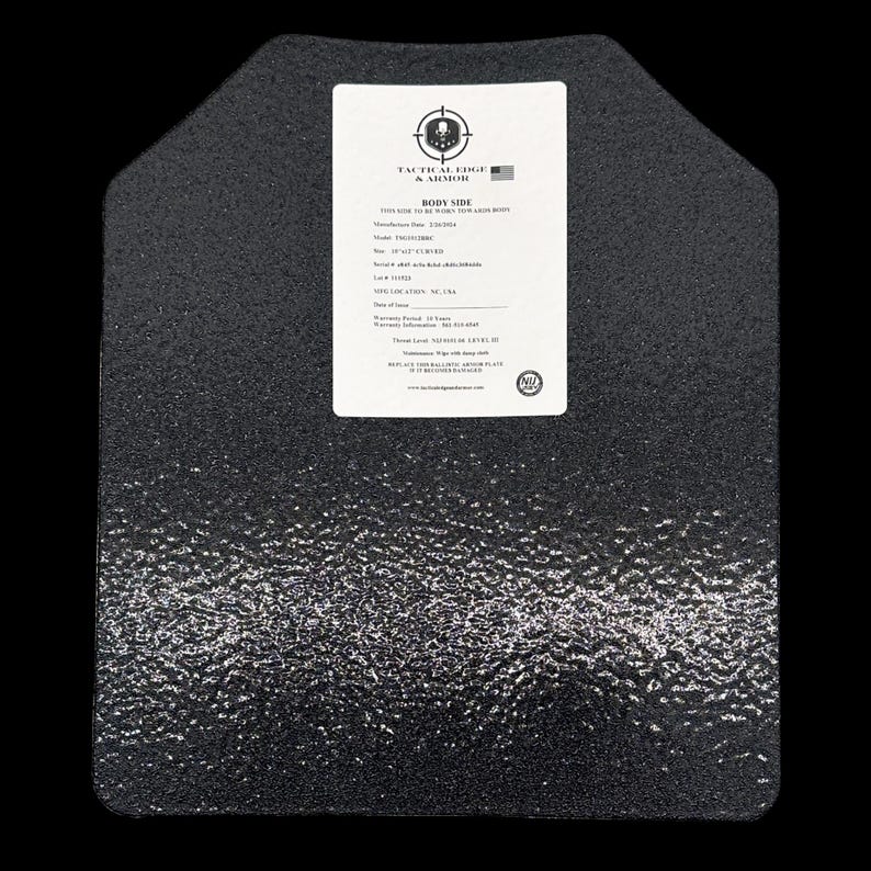 AR500 Level III Tactical Bulletproof Plate Carrier W/ Single-curve ...