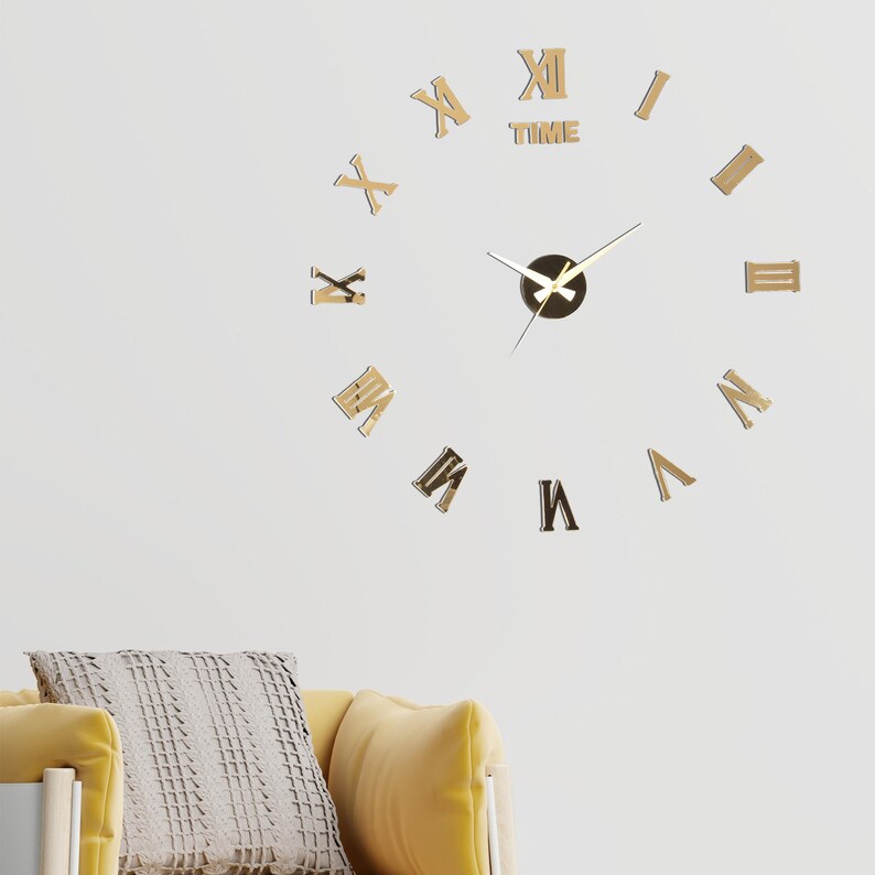 Modern Stylish DIY Wall Clock, 3D Frameless Elegant Home Decoration ...